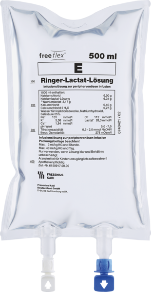 Fresenius Ringer-Lactat-Lösung 500ml Plastikflasche Rezept ...